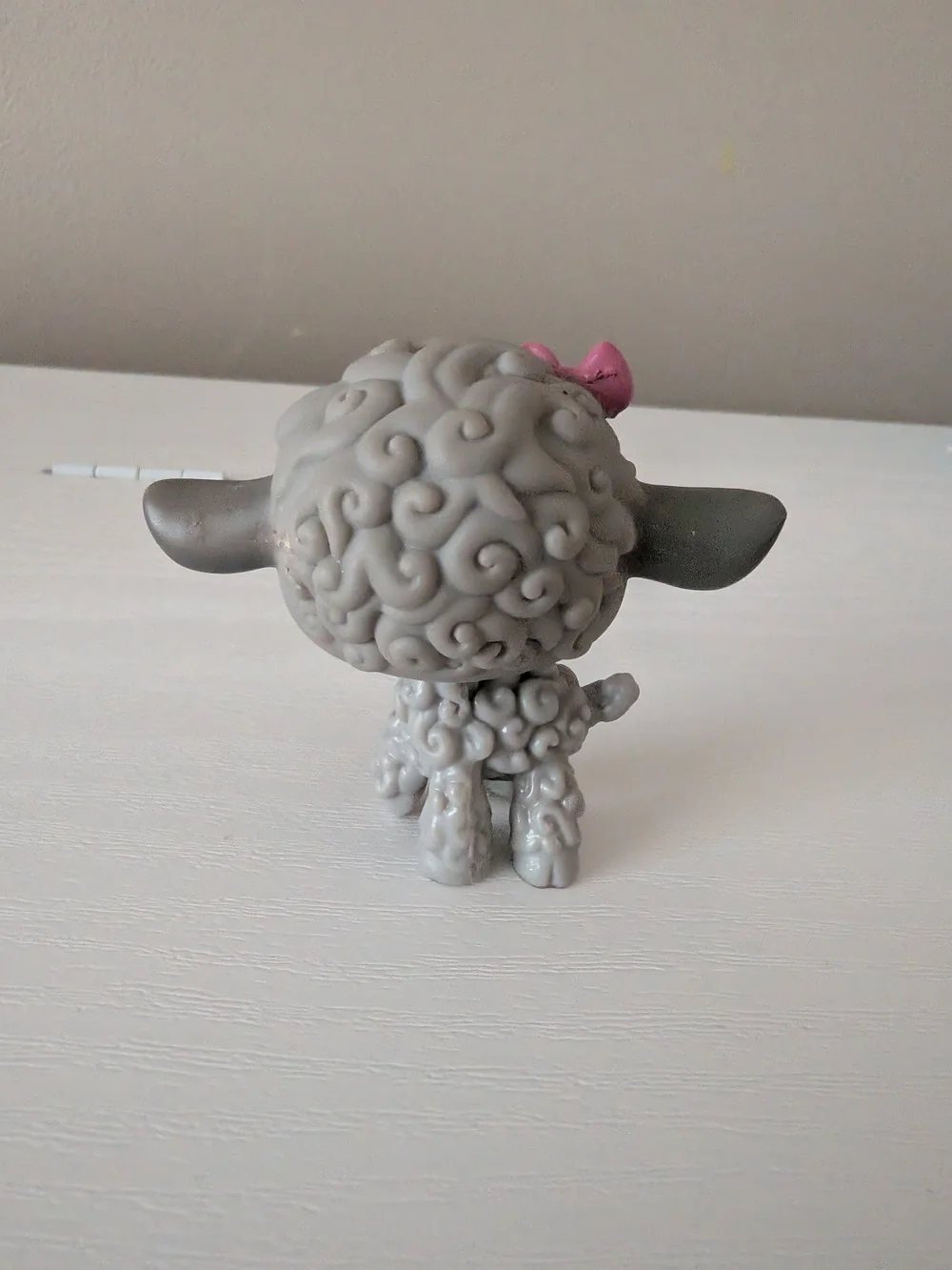 Toys | Authentic Littlest Pet Shop Lps Dark Grey Lamb Sheep Pink Bow ...